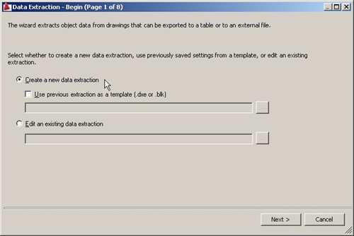 Create A Report Table With Data Extraction Cadnotes